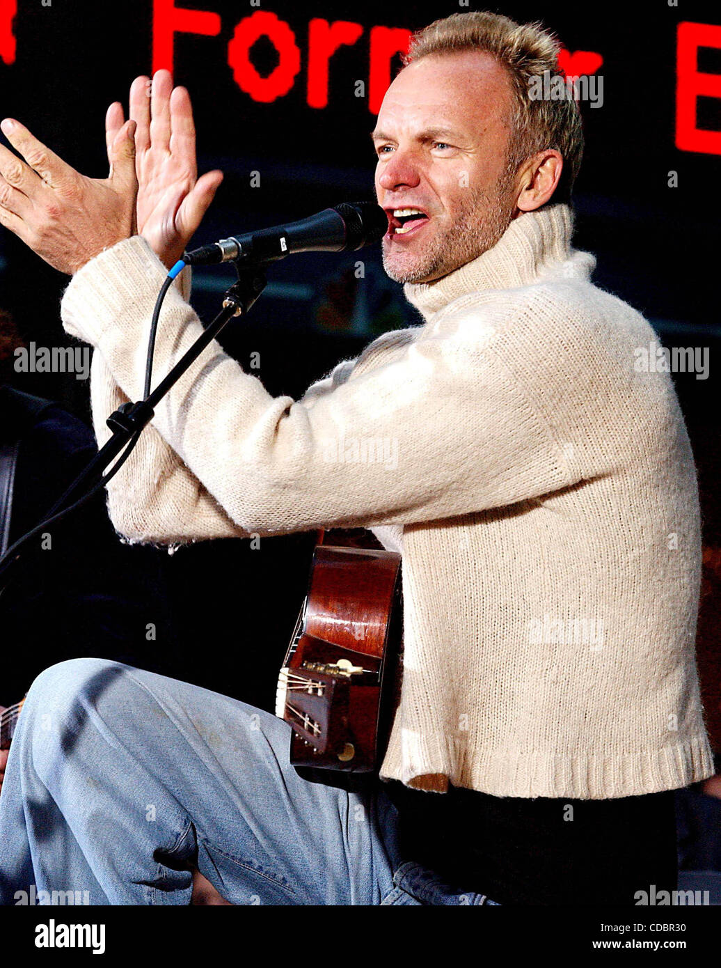 K33202AR .STING PERFORMING ON NBC'S TODAY SHOW AT ROCKEFELLER CENTER IN ...