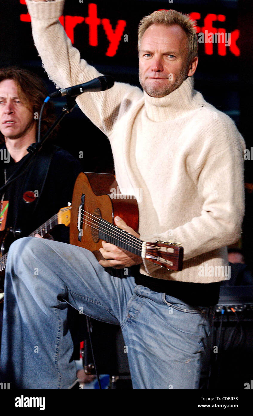 K33202AR .STING PERFORMING ON NBC'S TODAY SHOW AT ROCKEFELLER CENTER IN ...