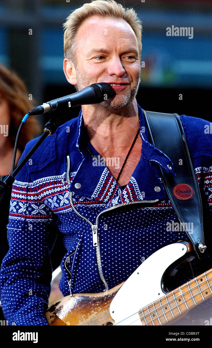 K33202AR .STING PERFORMING ON NBC'S TODAY SHOW AT ROCKEFELLER CENTER IN ...