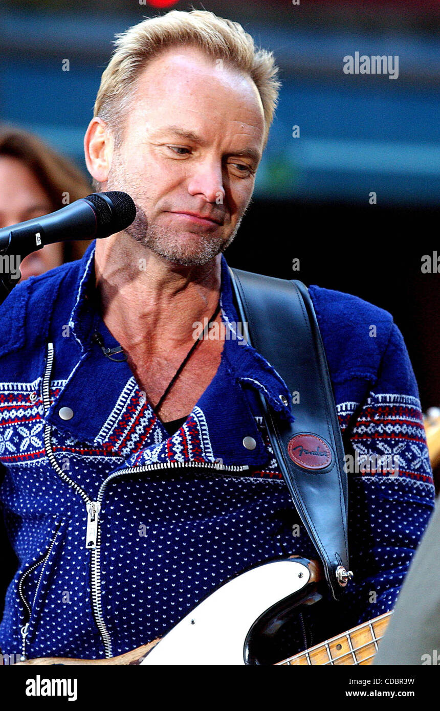 K33202AR .STING PERFORMING ON NBC'S TODAY SHOW AT ROCKEFELLER CENTER IN ...