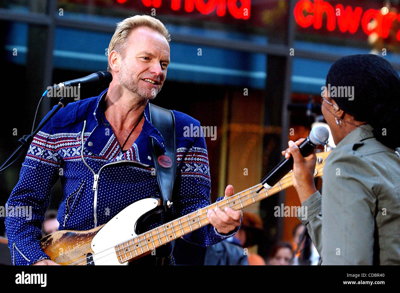 K33202AR .STING PERFORMING ON NBC'S TODAY SHOW AT ROCKEFELLER CENTER IN ...