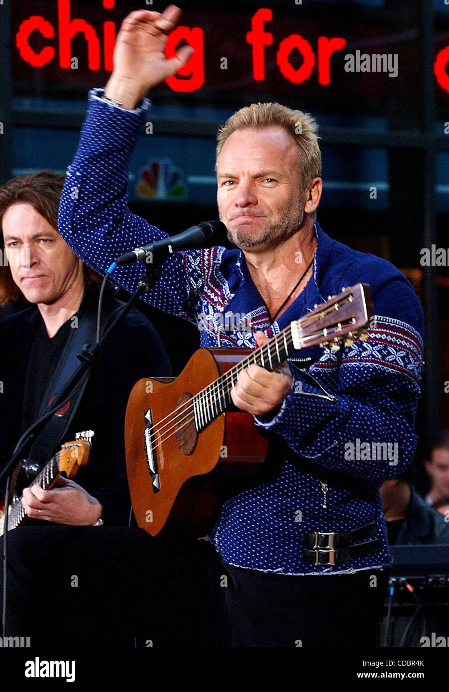 K33202AR .STING PERFORMING ON NBC'S TODAY SHOW AT ROCKEFELLER CENTER IN ...