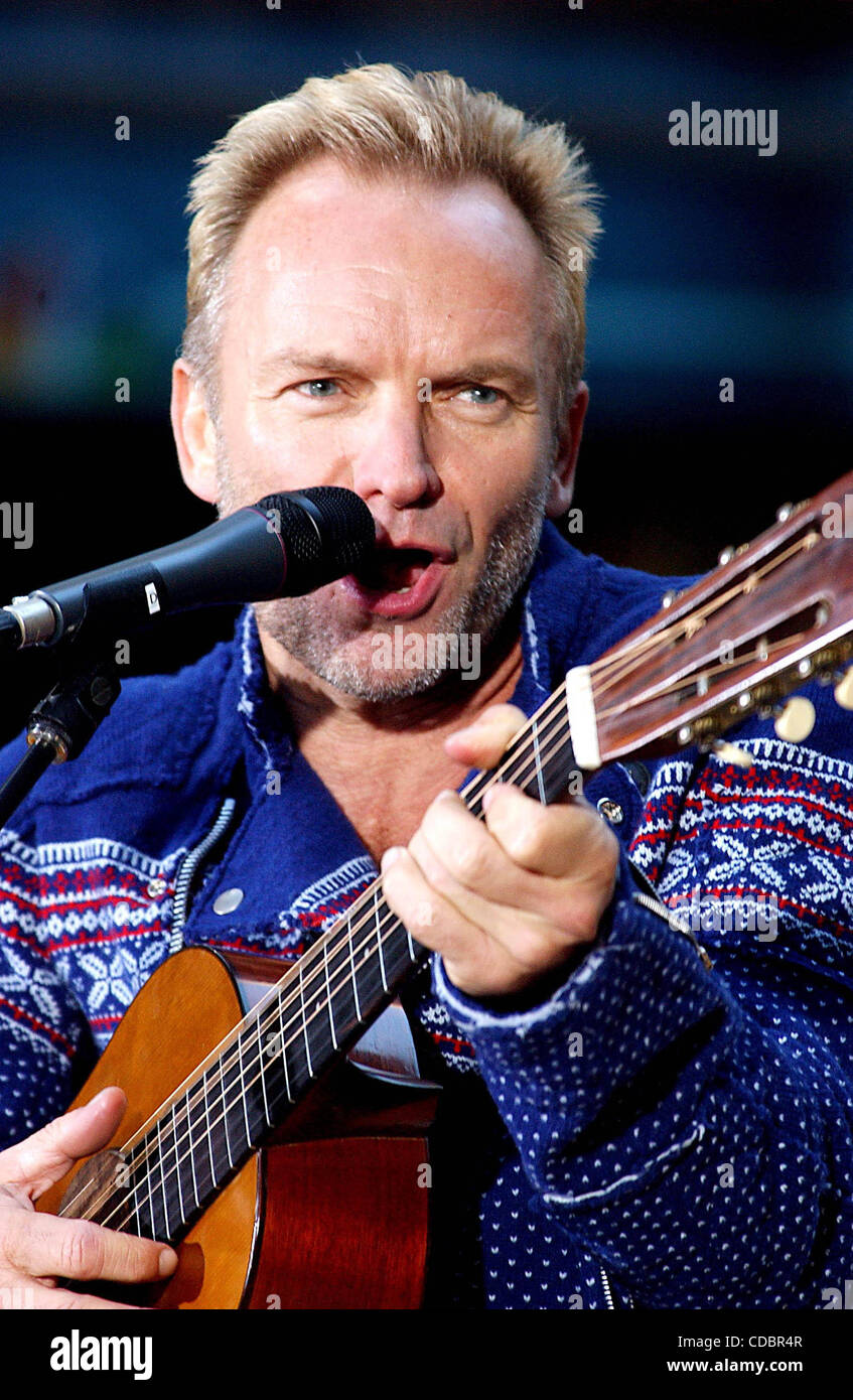 K33202AR .STING PERFORMING ON NBC'S TODAY SHOW AT ROCKEFELLER CENTER IN ...