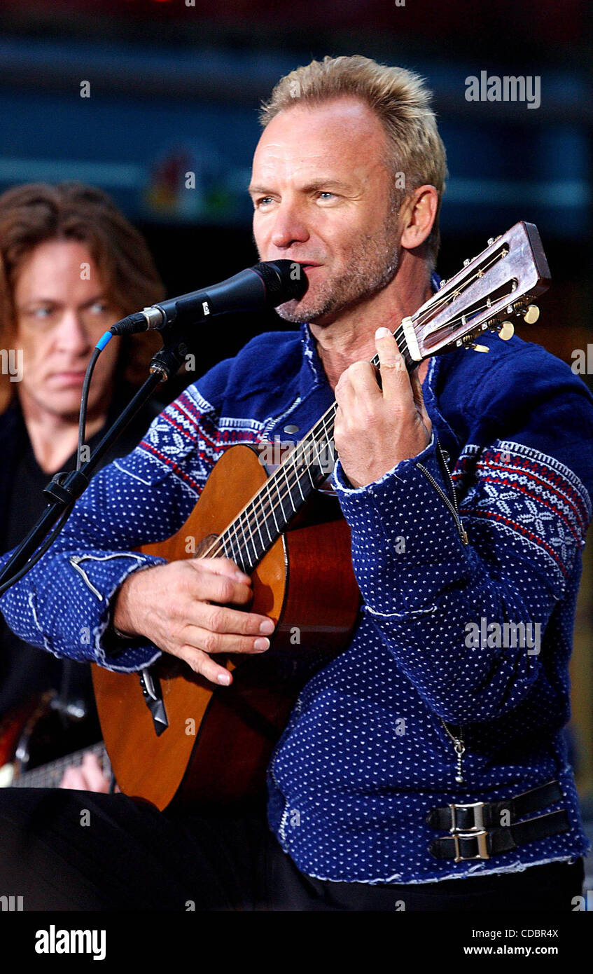 K33202AR .STING PERFORMING ON NBC'S TODAY SHOW AT ROCKEFELLER CENTER IN ...