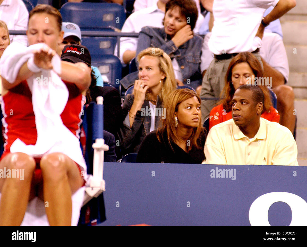 LINDSAY DAVENPORT, BEYONCE KNOWLES AND JAY Z.K32625AR.U.S. OPEN TENNIS ...