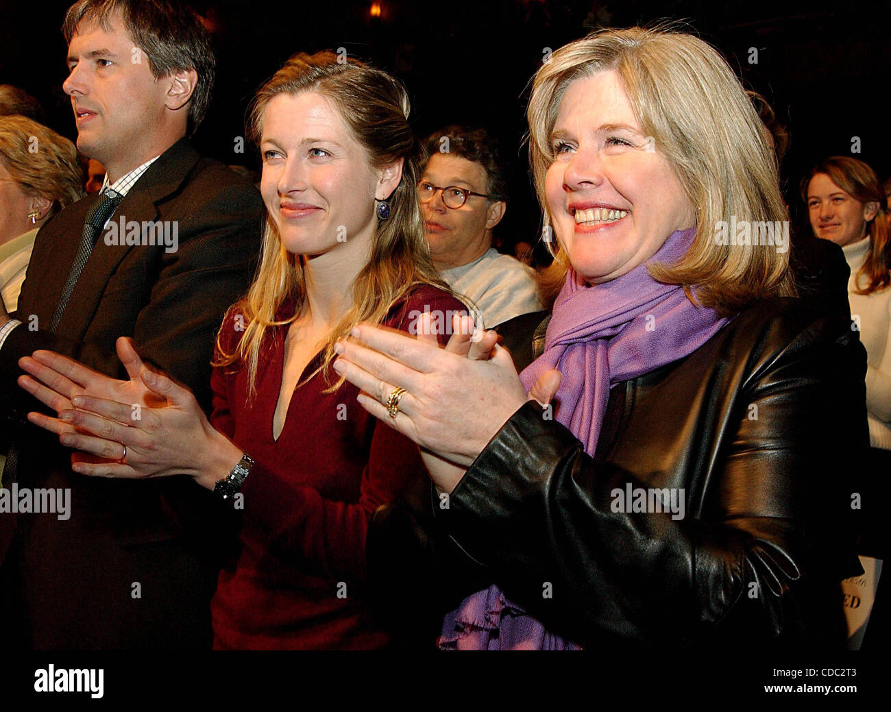 WIFE) TIPPER GORE AND (DAUGHTER) KARENNA GORE WITH AL FRANKEN.AL GORE ...