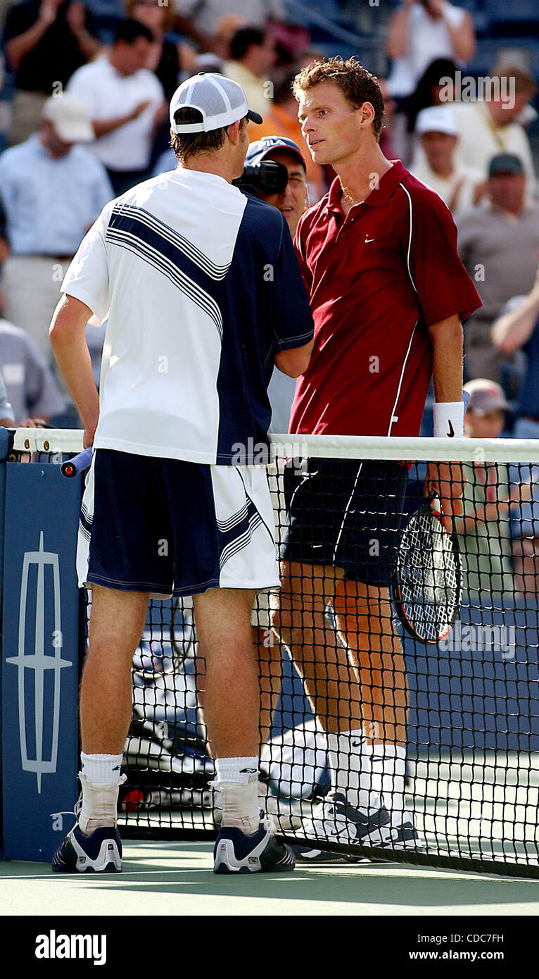 ANDY RODDICK AND SJENG SCHALKEN.K32625AR.U.S. OPEN TENNIS TOURNAMENT AT ...