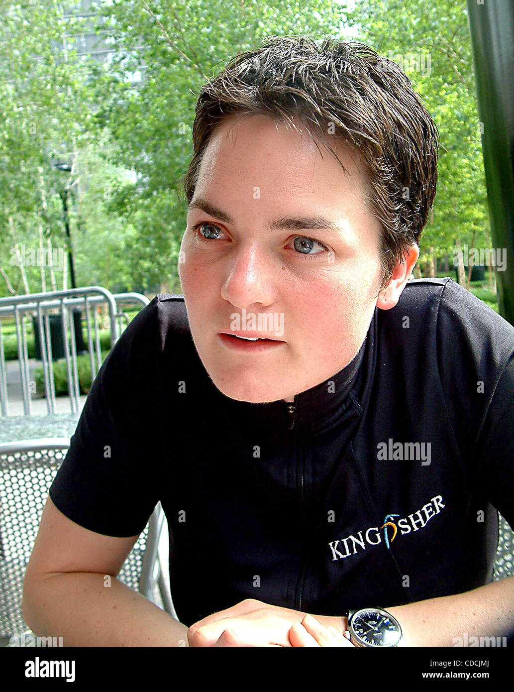 ELLEN MACARTHUR.K31181ML .OMEGA SAILS INTO BATTERY PARK New York WITH ...