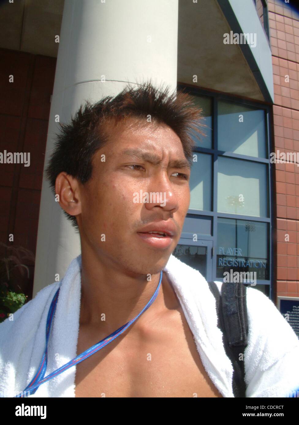 K32500ML TENNIS PLAYERS REPORT FOR PRACTICE AT THE ARTHUR ASHE BUILDING ...