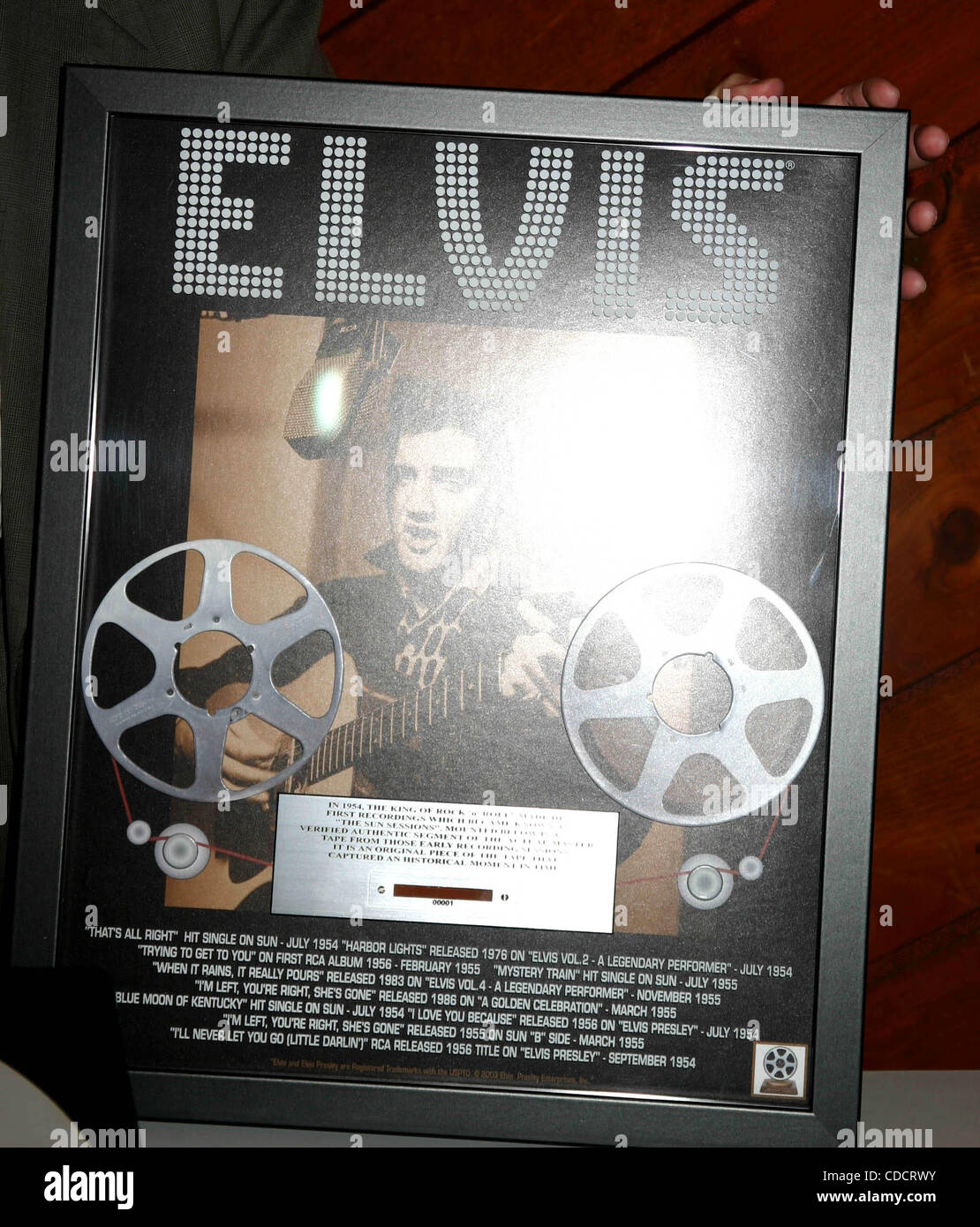 K35164ML.THE ORIGNAL TAPE OF ELVIS PRESLEY'S FIRST STUDIO RECORDING TO ...
