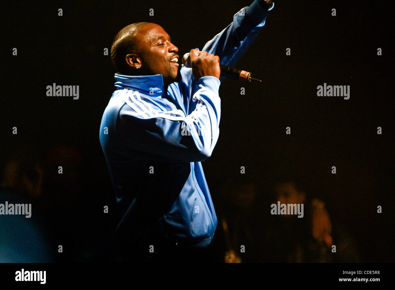 Akon performing at The Best Buy Theater in Times Square on March 4 ...