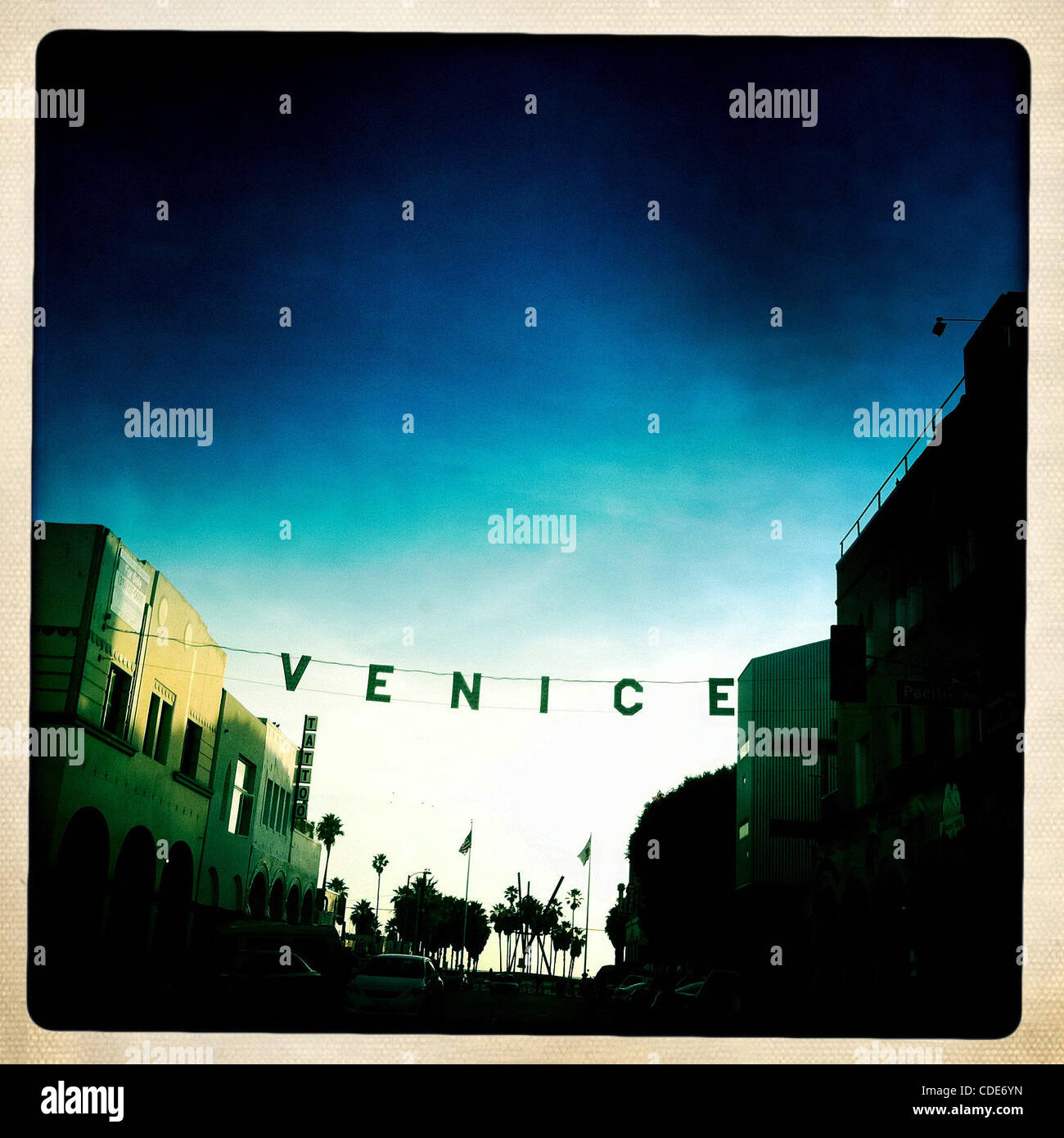 Mar. 29, 2011 - El Segundo, California, U.S - The Venice sign sprawls ...