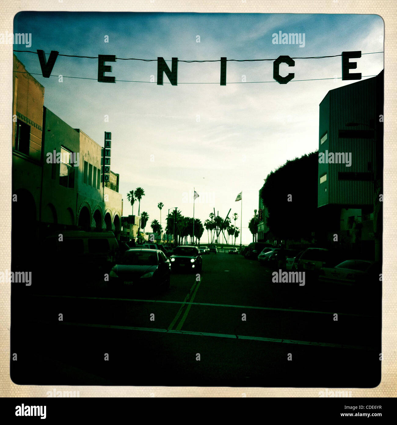 Mar. 29, 2011 - El Segundo, California, U.S - The Venice sign sprawls ...