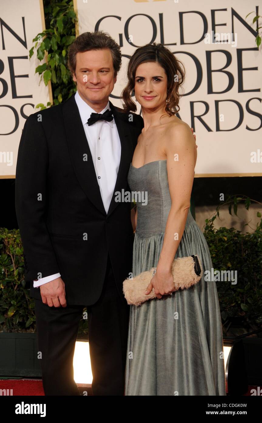 Jan. 16, 2011 - Los Angeles, California, U.S. - Colin Firth and wife ...