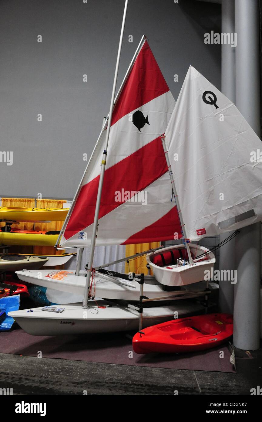Jan. 18, 2011 - Manhattan, New York, U.S. - Sunfish sailboats on view ...
