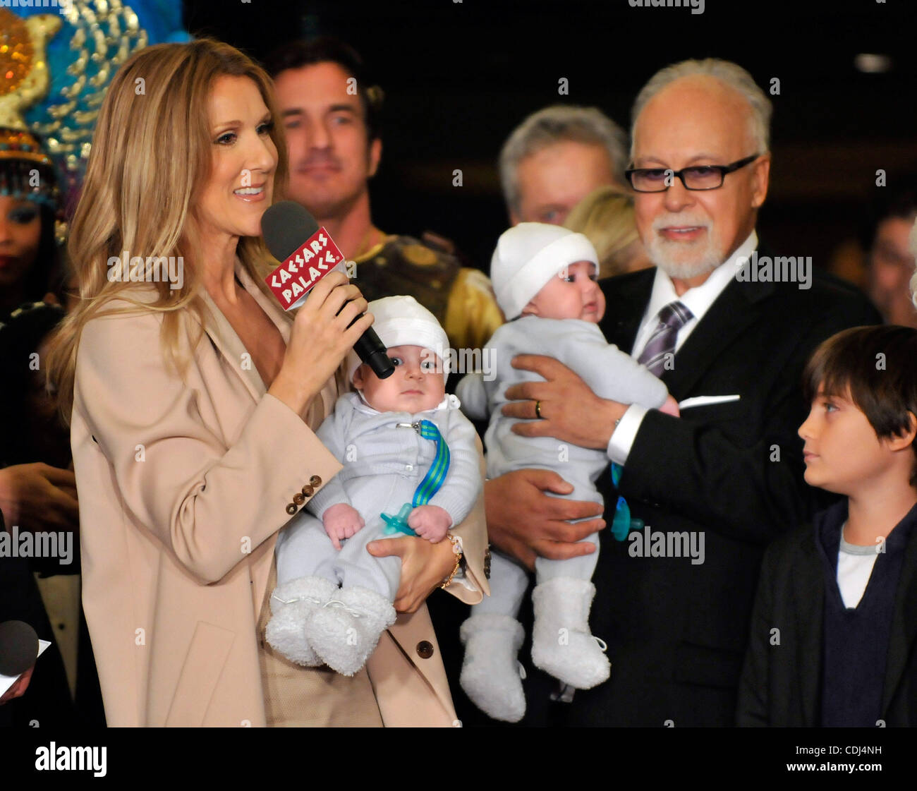 Feb. 16, 2011 - Las Vegas, Nevada, USA - (L-R) Singer CELINE DION ...