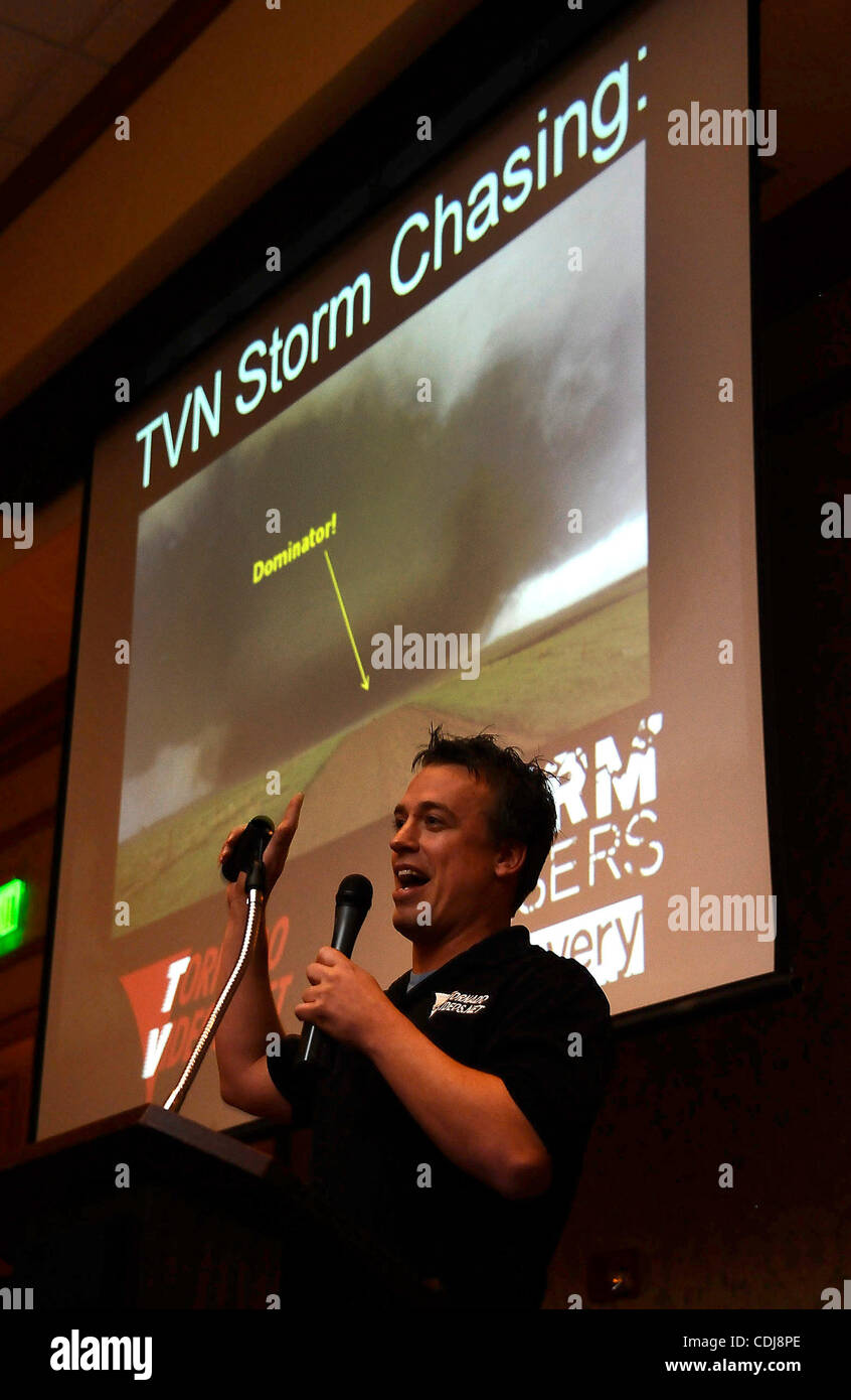 Feb 20,2011- Denver. CO. USA. Discovery channel's storm chaser Reed ...