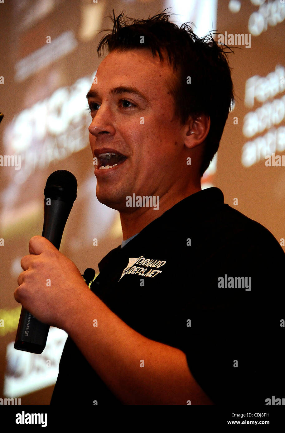 Feb 20,2011- Denver. CO. USA. Discovery channel's storm chaser Reed ...