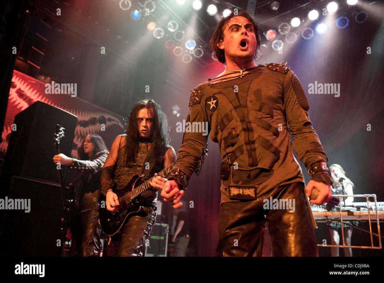 February 20, 2011 - Bass guitarist Dave Pybus (far left), lead ...