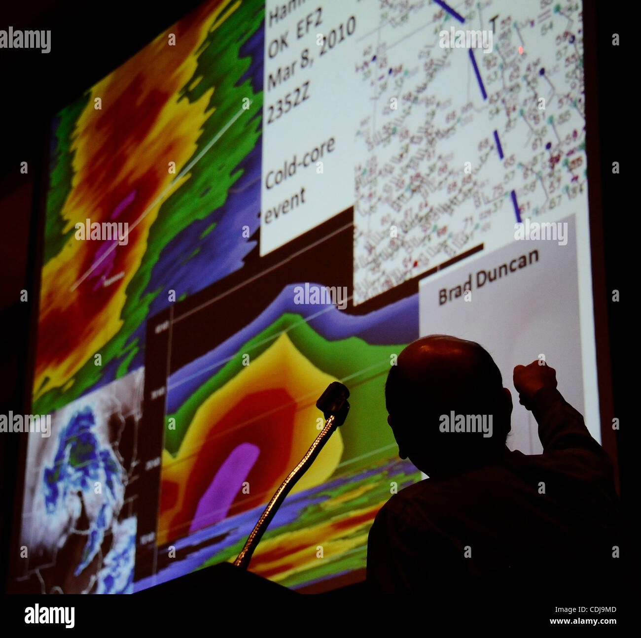 Feb 20,2011- Denver. CO. USA. Weather channels Dr. Greg Forbes talks ...