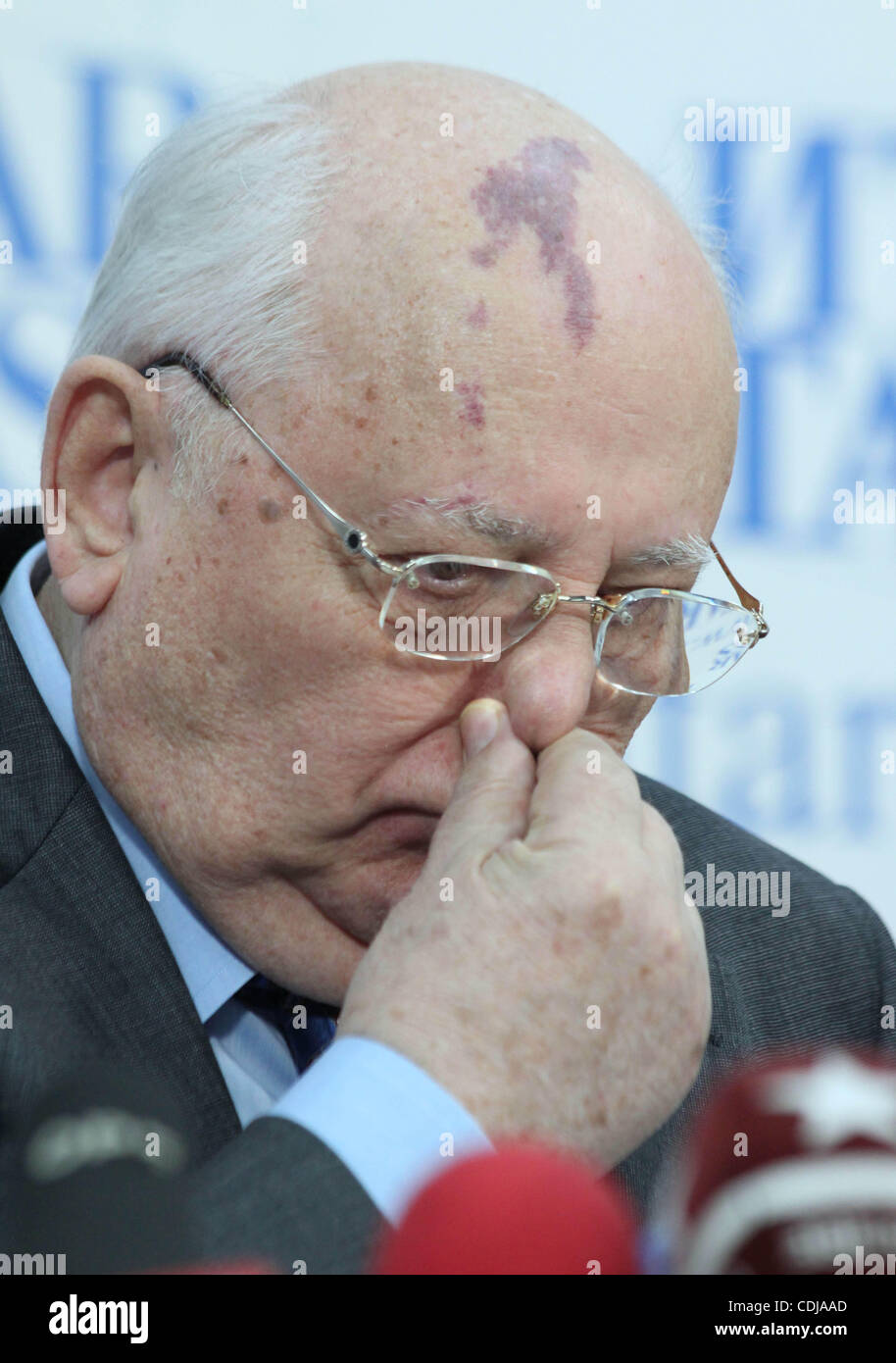 Moscow,Russia.Former Soviet leader Mikhail Gorbachev on February 21 ...