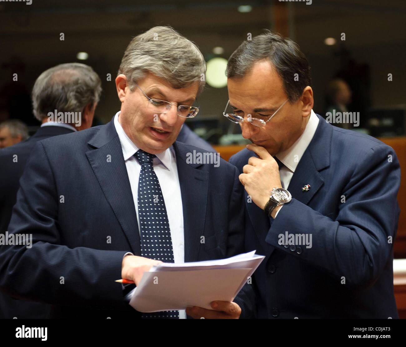Feb. 21, 2011 - Brussels, BXL, Belgium - Malta's Foreign Minister Tonio ...