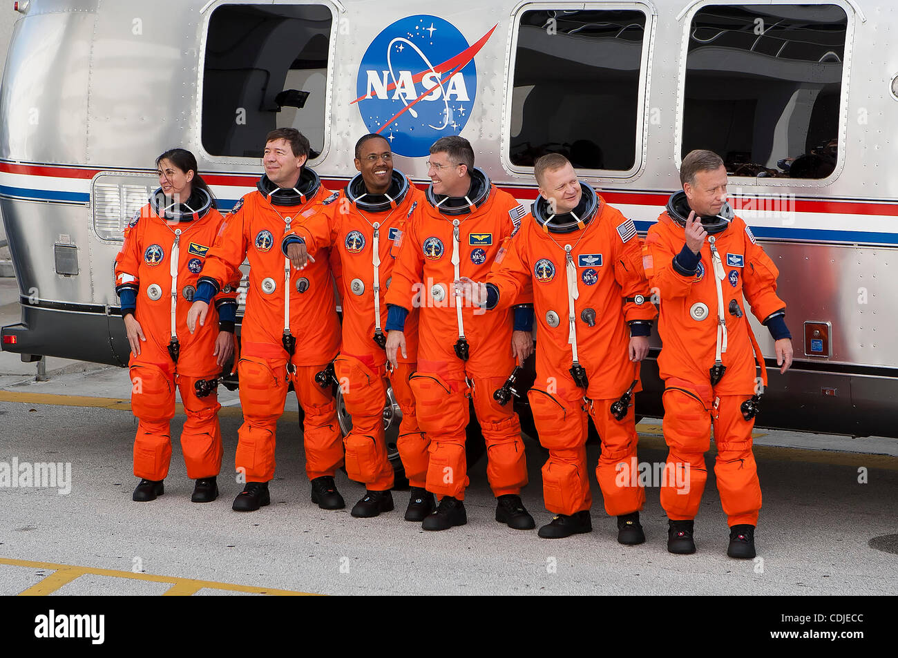 February 24, 2011: Space Shuttle Discovery STS-133 Astronauts, L-R ...