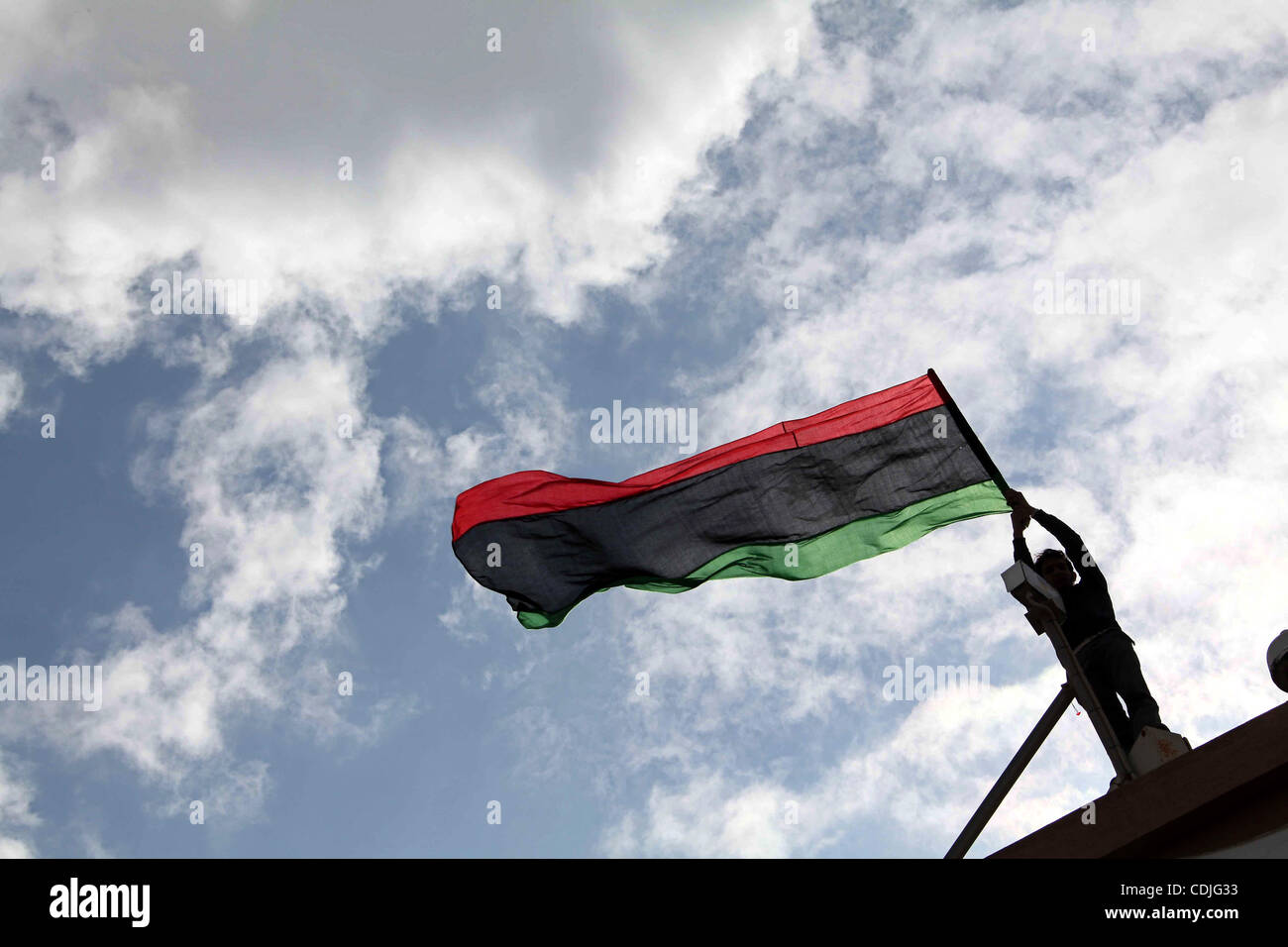 Libyan national flag hi-res stock photography and images - Alamy