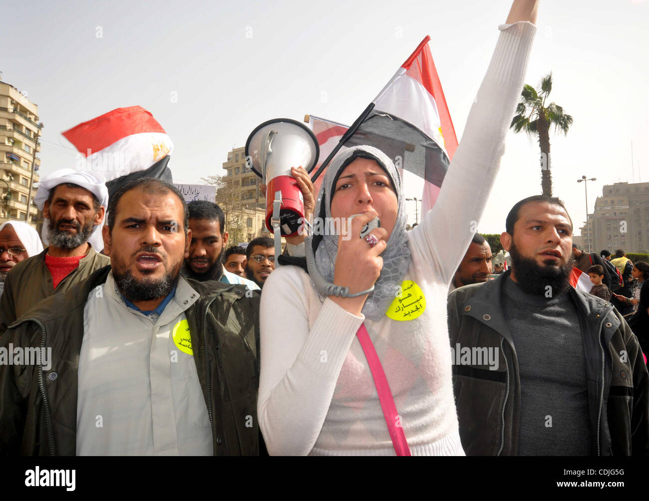 Egyptian protesters take part in a demonstration and Friday prayers in ...
