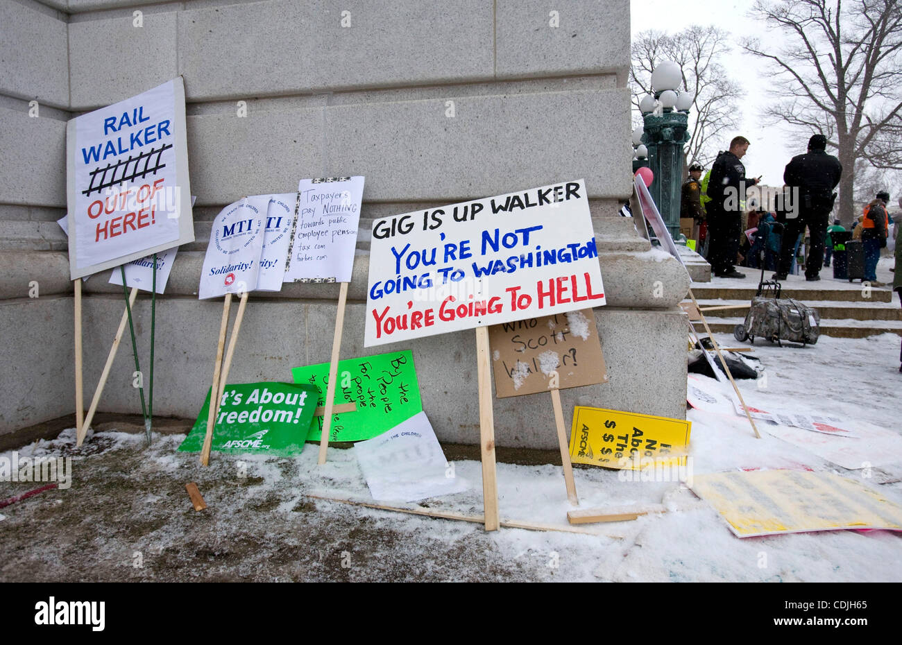 Wisconsin protest 2011 hi-res stock photography and images - Alamy