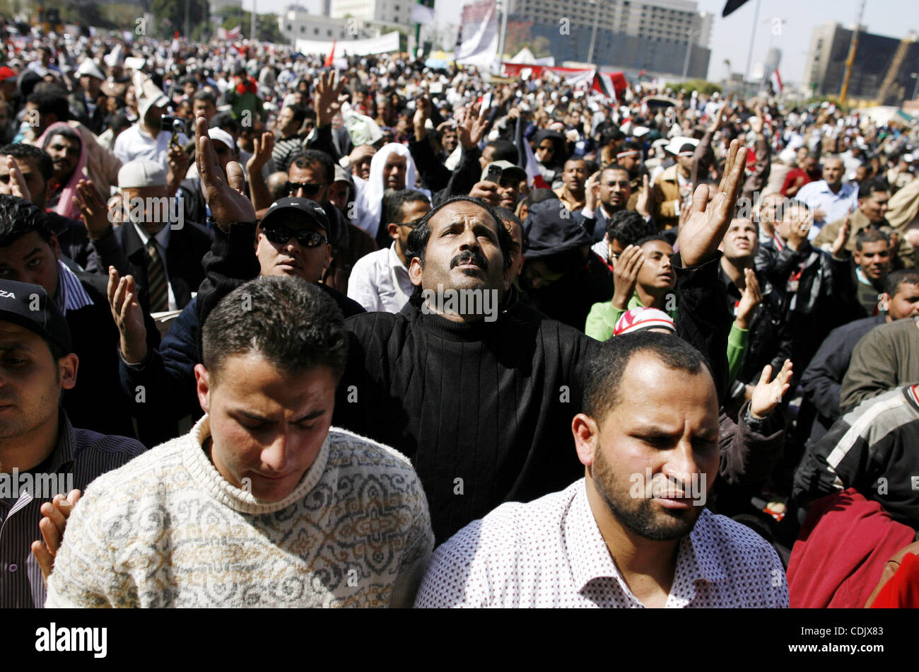 Egyptian protesters attend the Friday demonstration at the Tahrir ...
