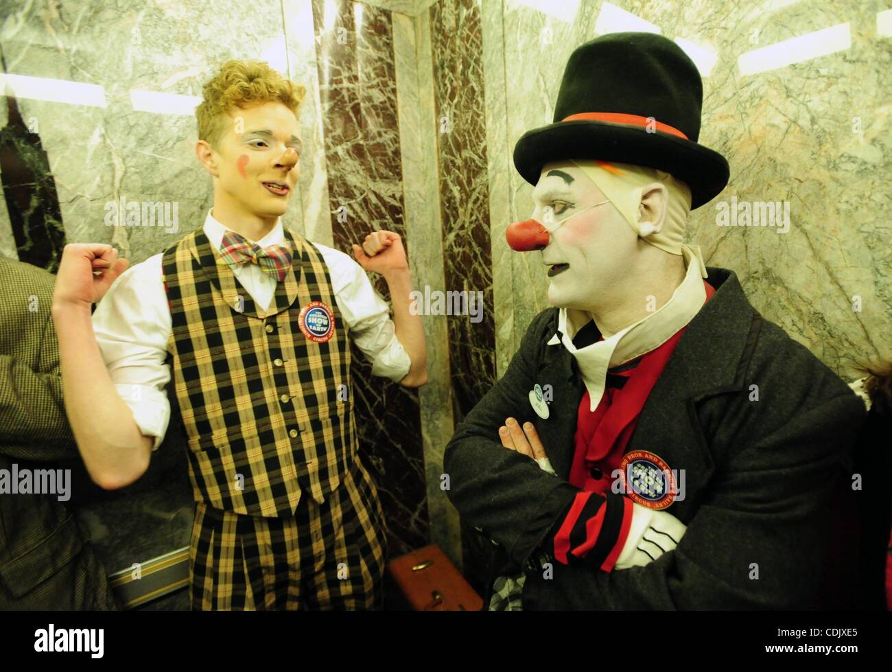 Mar. 4, 2011 - Manhattan, New York, U.S. - Clowns from Ringling Bros ...