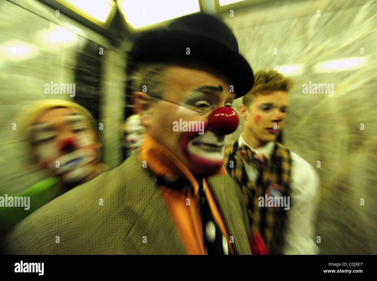 Mar. 4, 2011 - Manhattan, New York, U.S. - Clowns from Ringling Bros ...