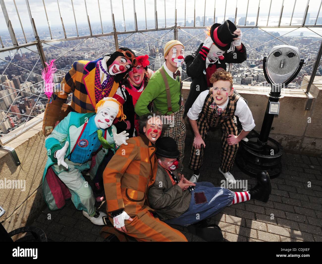 Mar. 4, 2011 - Manhattan, New York, U.S. - Clowns from Ringling Bros ...