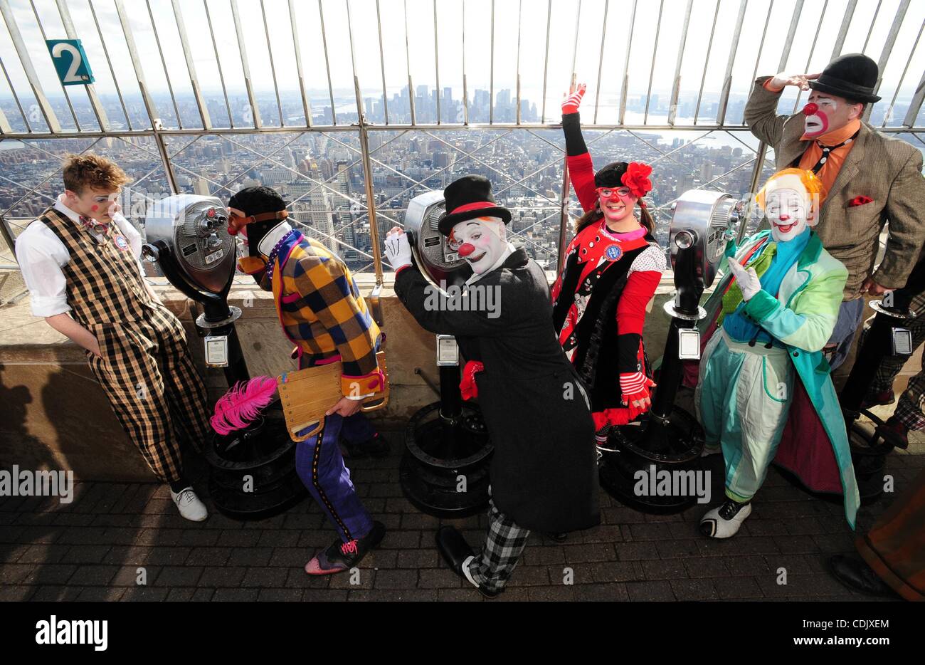 Mar. 4, 2011 - Manhattan, New York, U.S. - Clowns from Ringling Bros ...