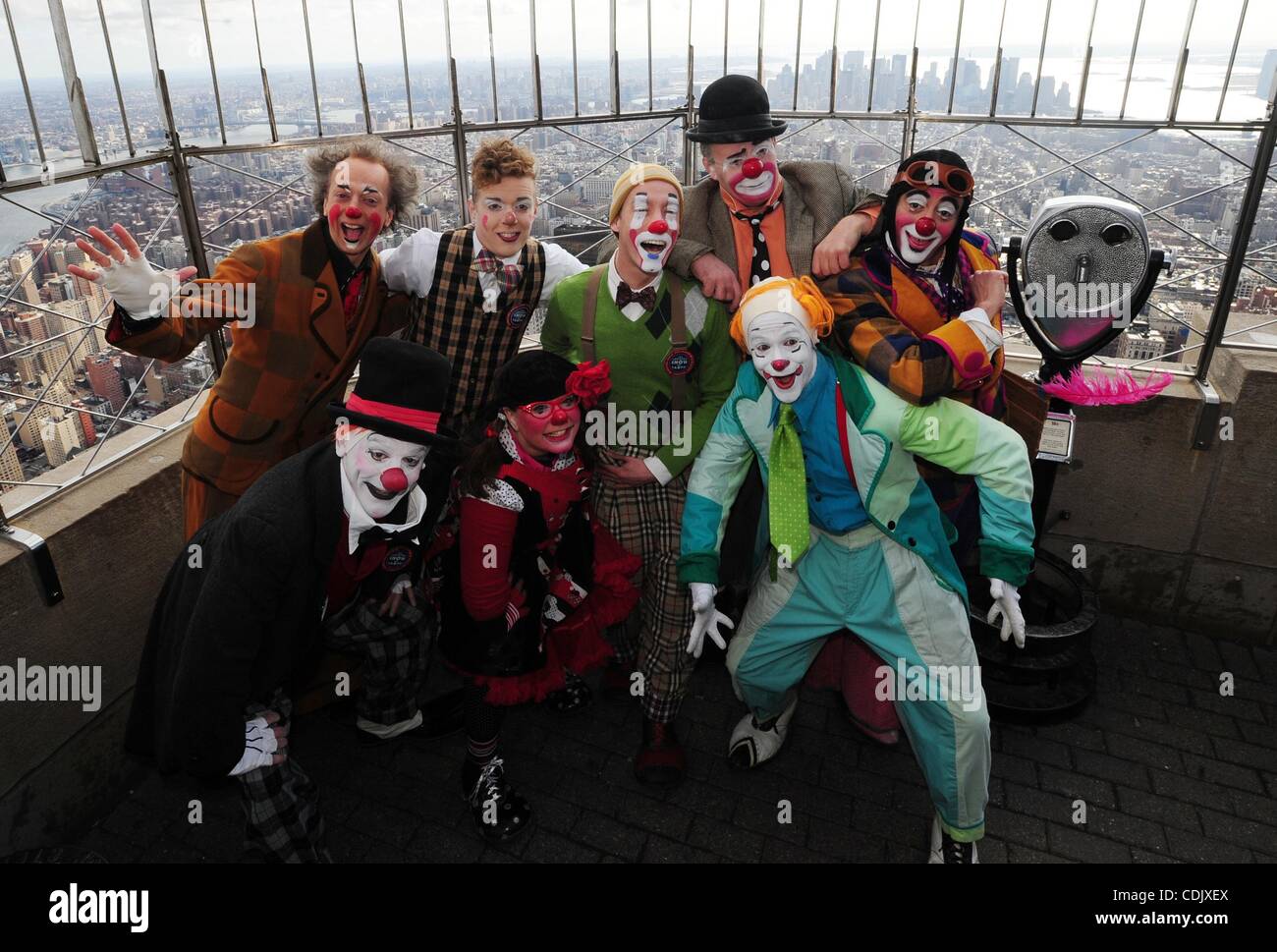 Mar. 4, 2011 - Manhattan, New York, U.S. - Clowns from Ringling Bros ...