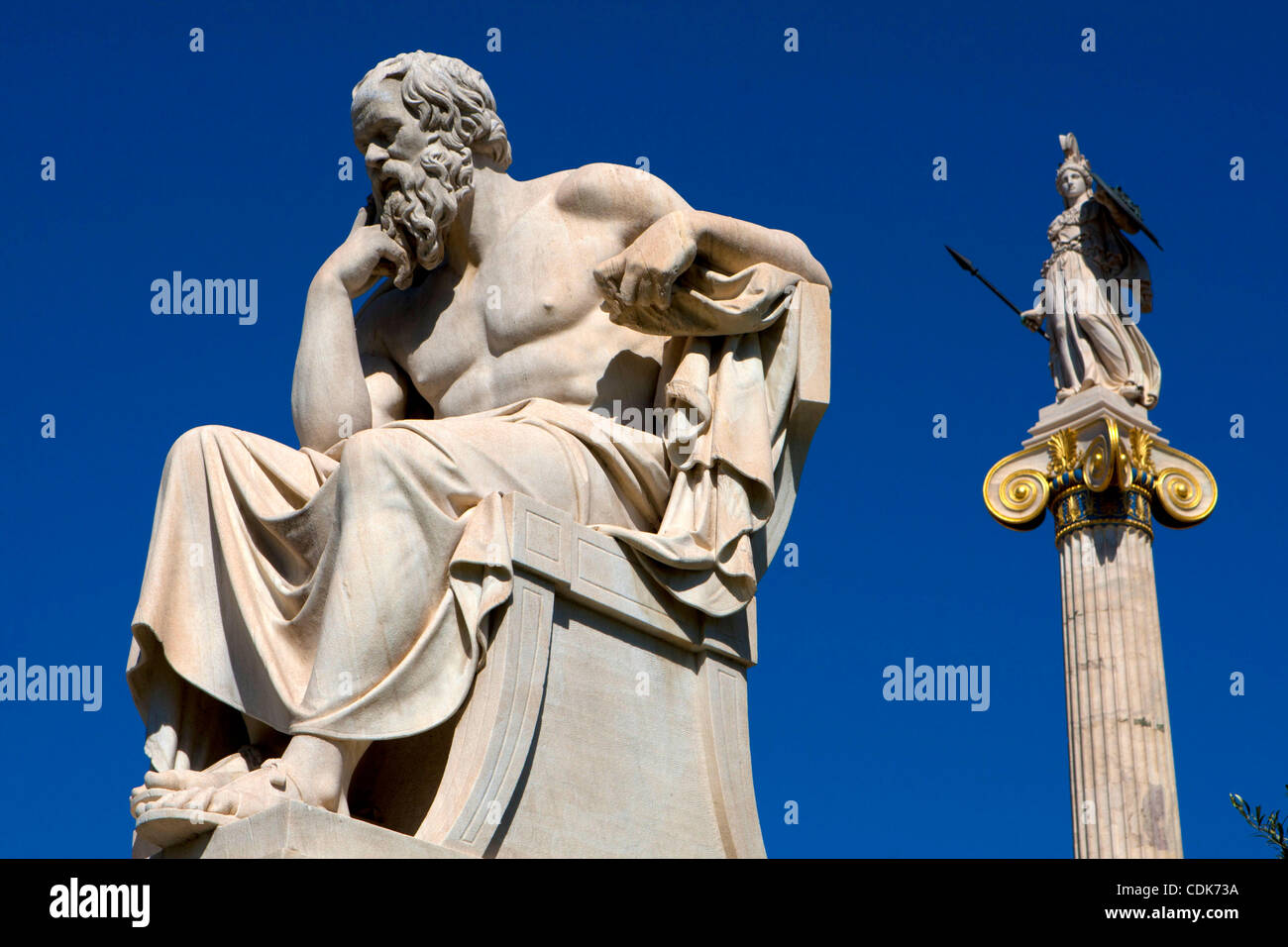Socrates statue philosopher outside academy hi-res stock photography ...
