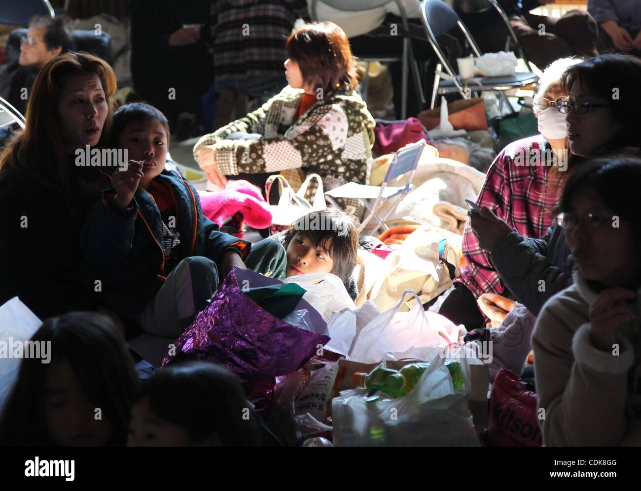Mar. 12, 2011 - Tokyo, Japan - Disaster victims are escaped and rest at ...