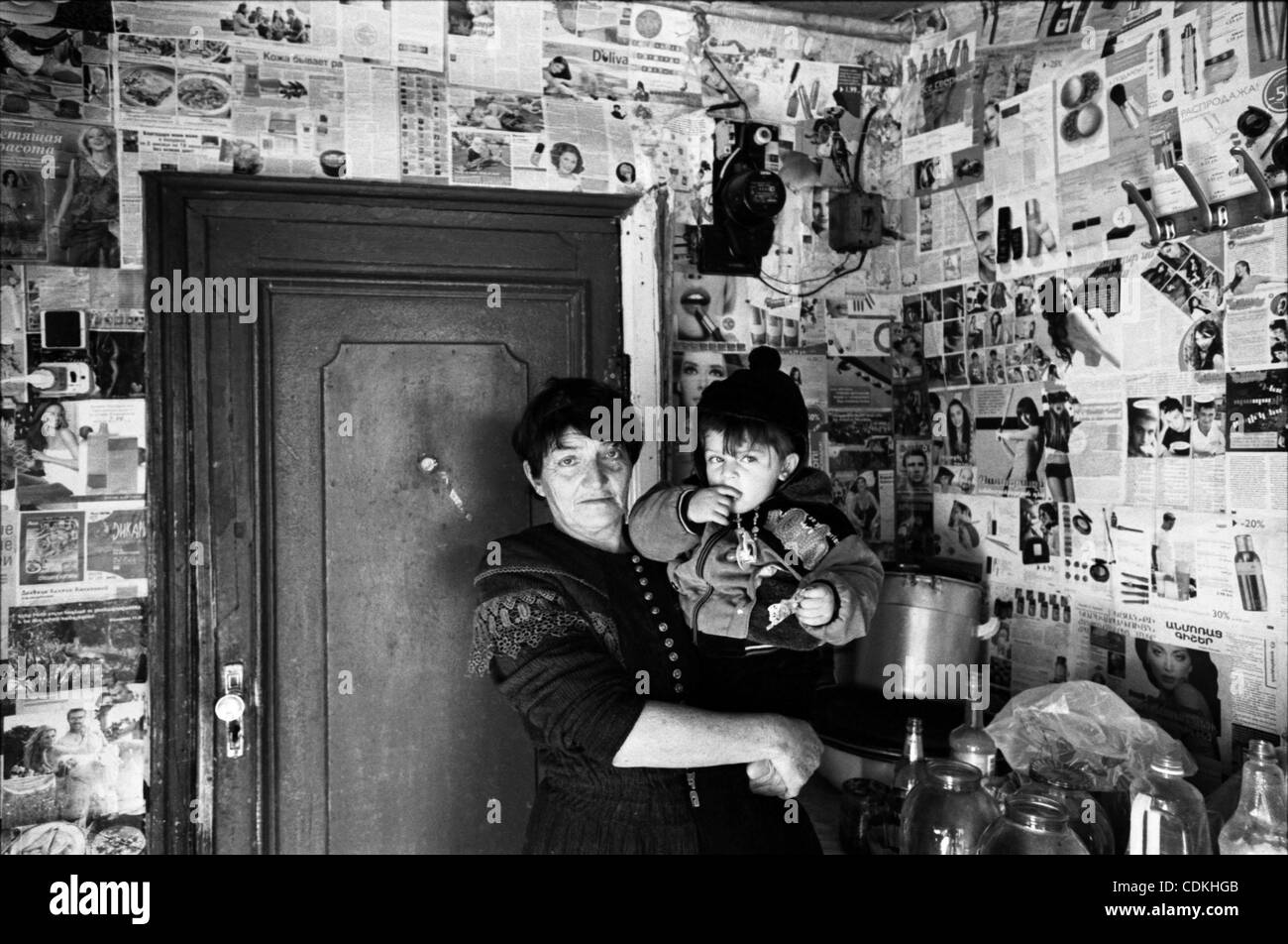 People lives in the containers after 23 years. Asia, Armenia, Gyumri ...