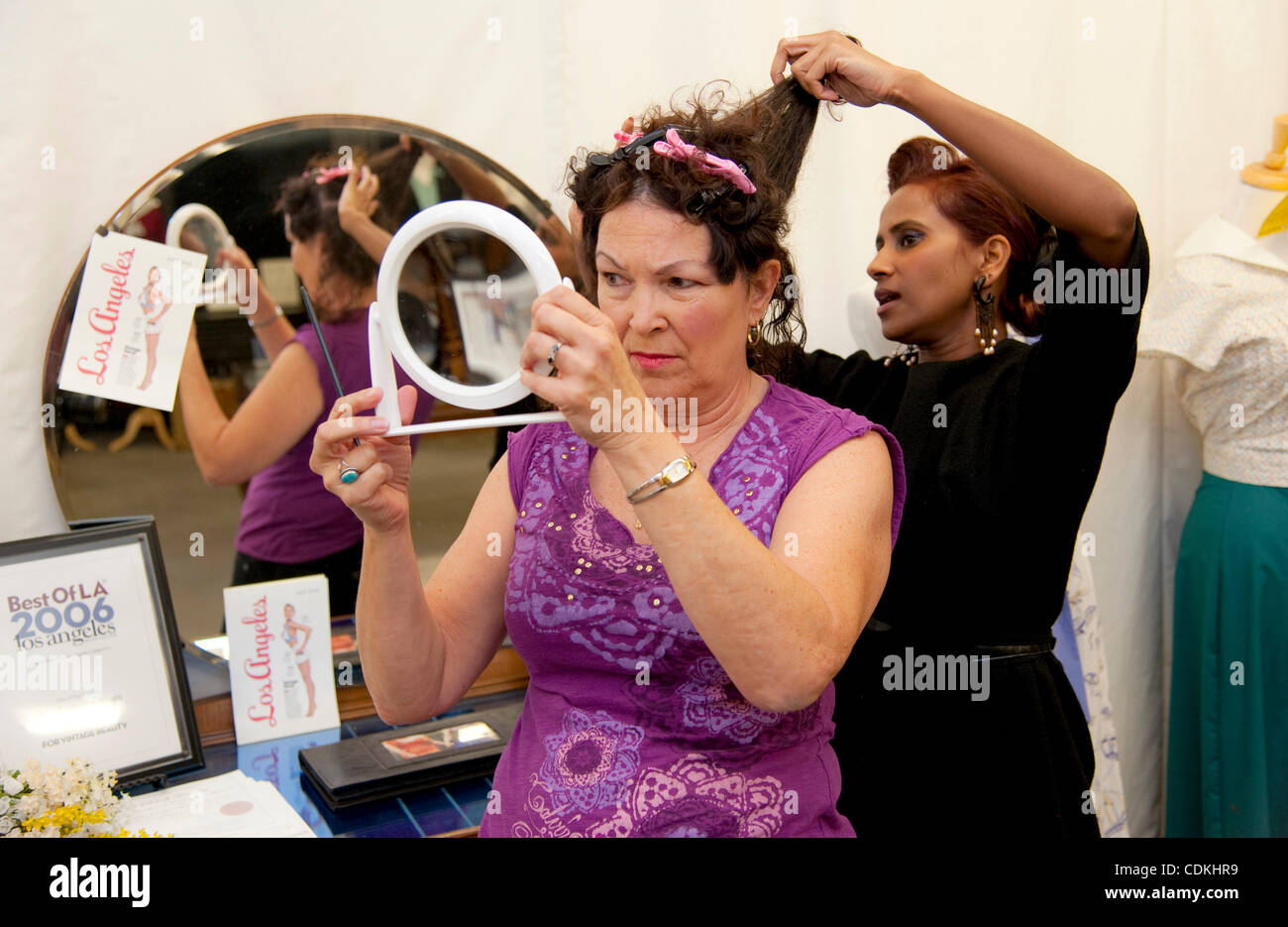 Mar. 20, 2011 - Los Angeles, California, USA - Peggy Morgan gets help ...