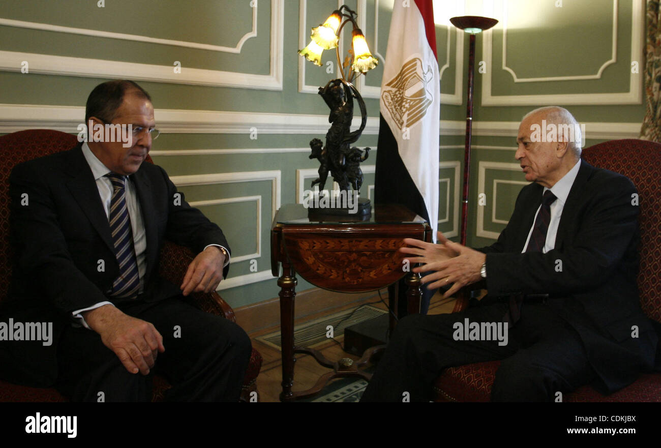Egyption Foreign Minister Nabil Al-Arab meets with his Russian ...