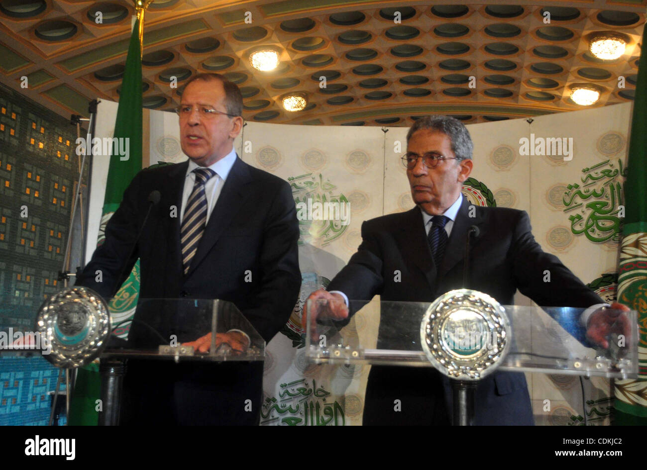 Mar 21, 2011 - Cairo, Egypt - Arab League Secretary General AMR MOUSSA ...