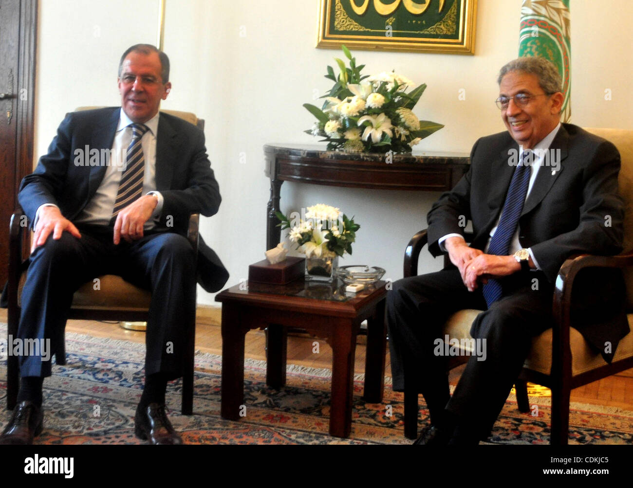 Arab League Secretary General Amr Moussa meets with Russian Foreign ...