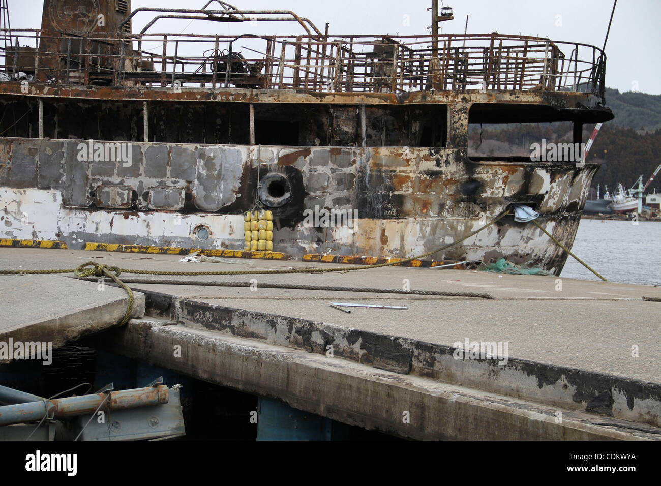 March 27, 2011 - Kesennuma, Miyagi, Japan - Town tries to regroup two ...