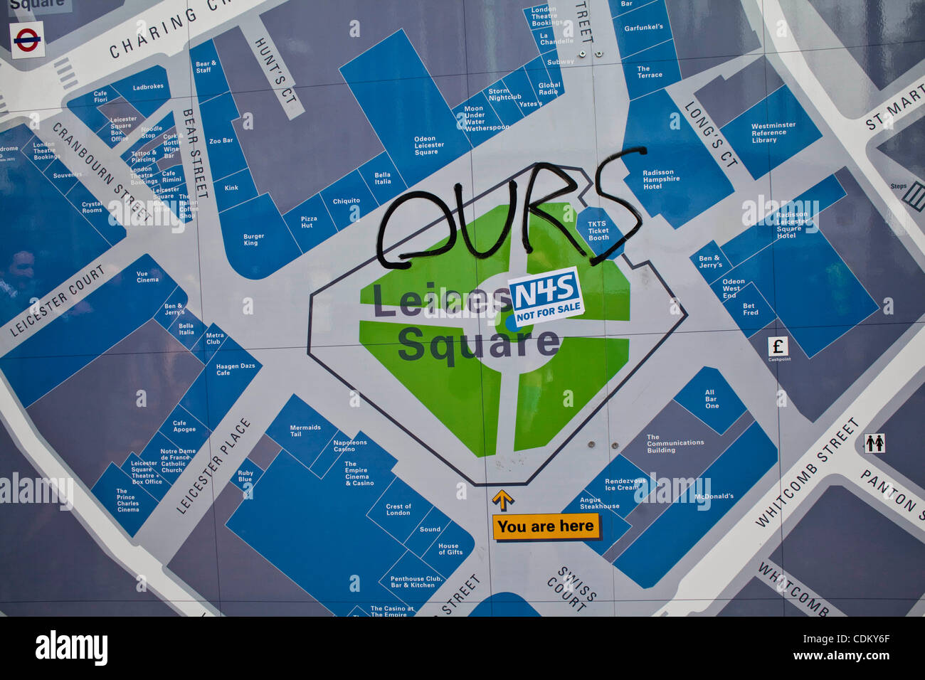 Mar 28, 2011 - London, England, United Kingdom - Graffiti on a map ...
