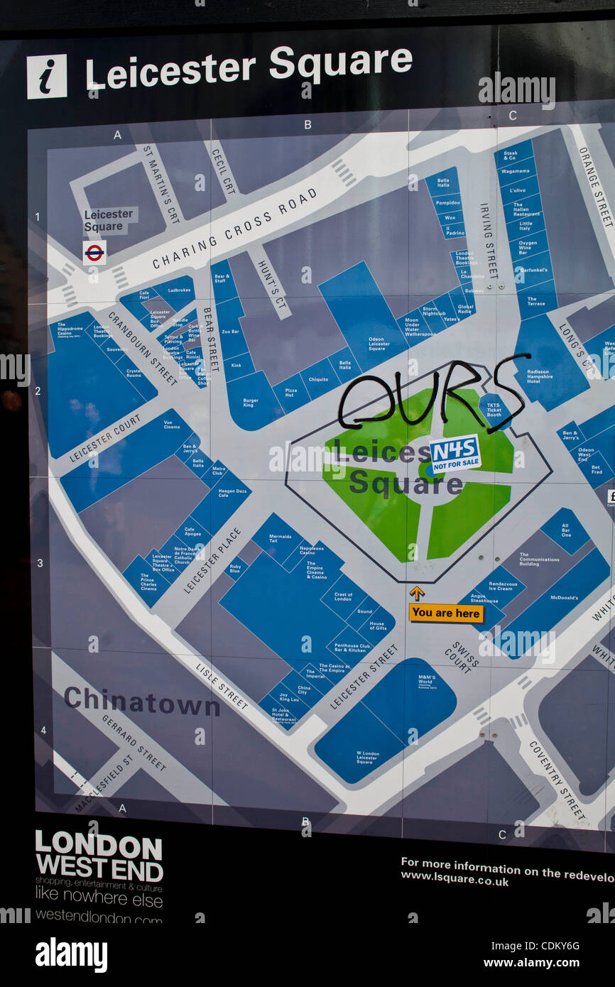 Mar 28, 2011 - London, England, United Kingdom - Graffiti on a map ...