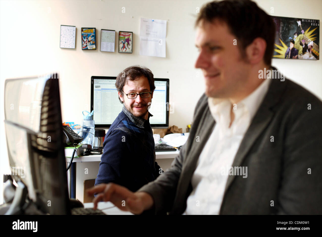 March 29, 2011 - Chicago, Illinois, USA - Daniel Kibblesmith, left, and ...