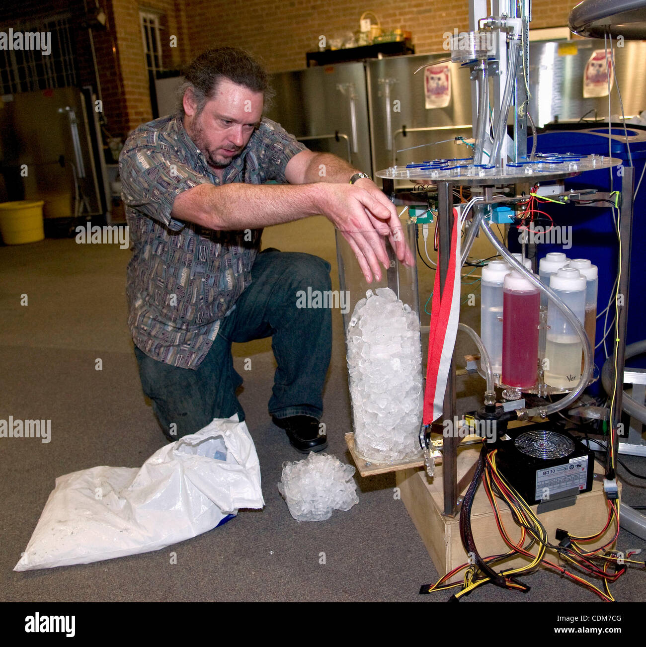 Apr.1, 2011 - San Francisco, California, USA - Stuart Ferguson prepares ...