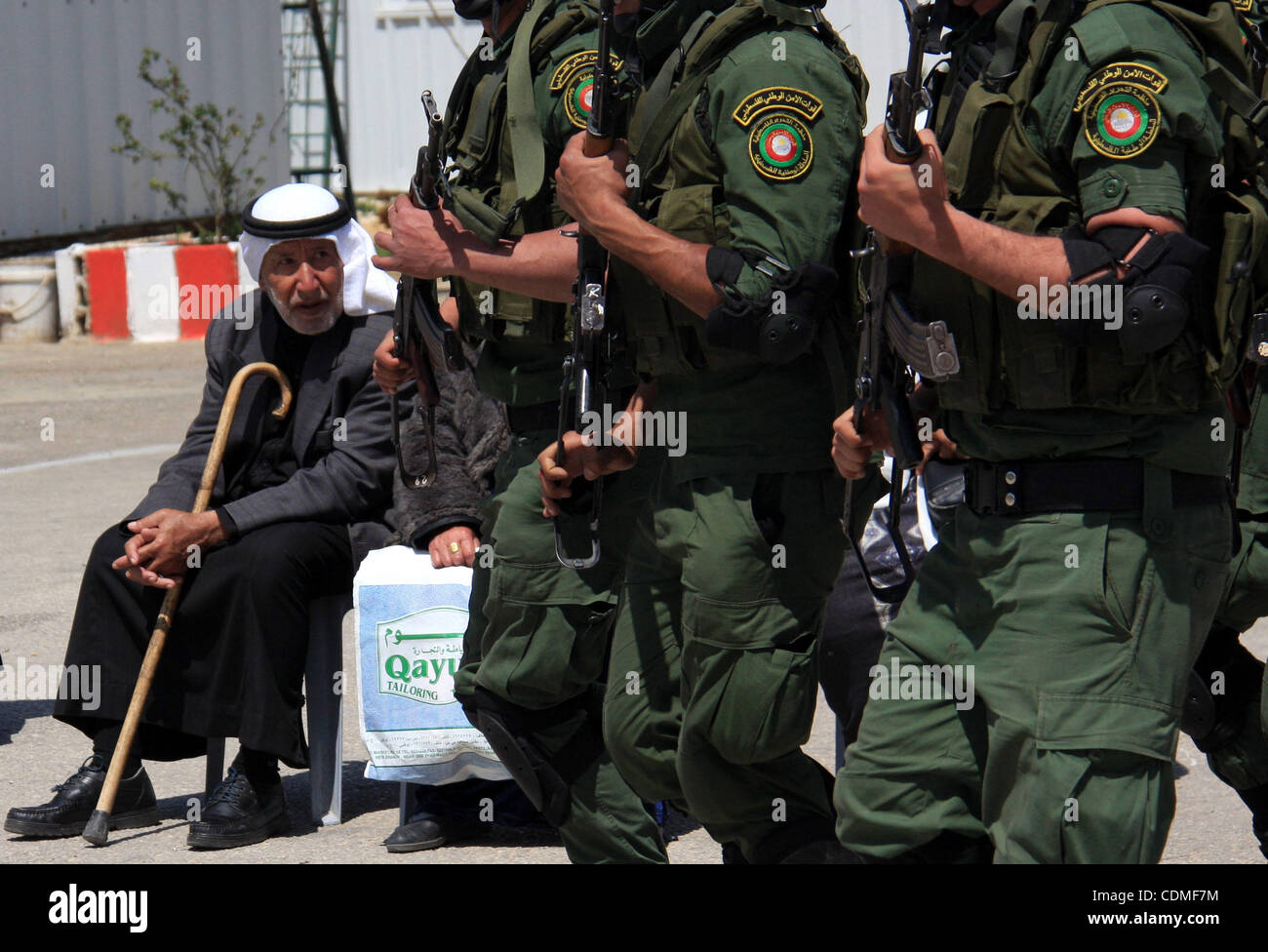 Palestinian police officers loyal to Palestinian President Mahmoud ...