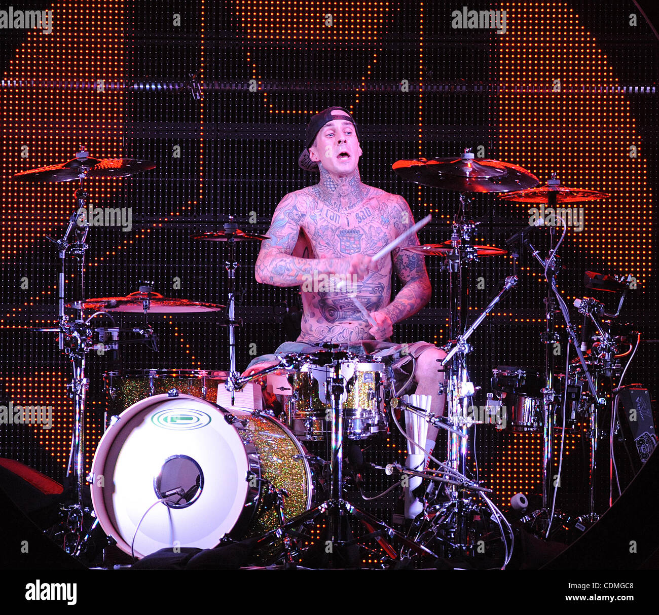 Apr. 8, 2011 - Greensboro, North Carolina; USA - Drummer TRAVIS BARKER ...